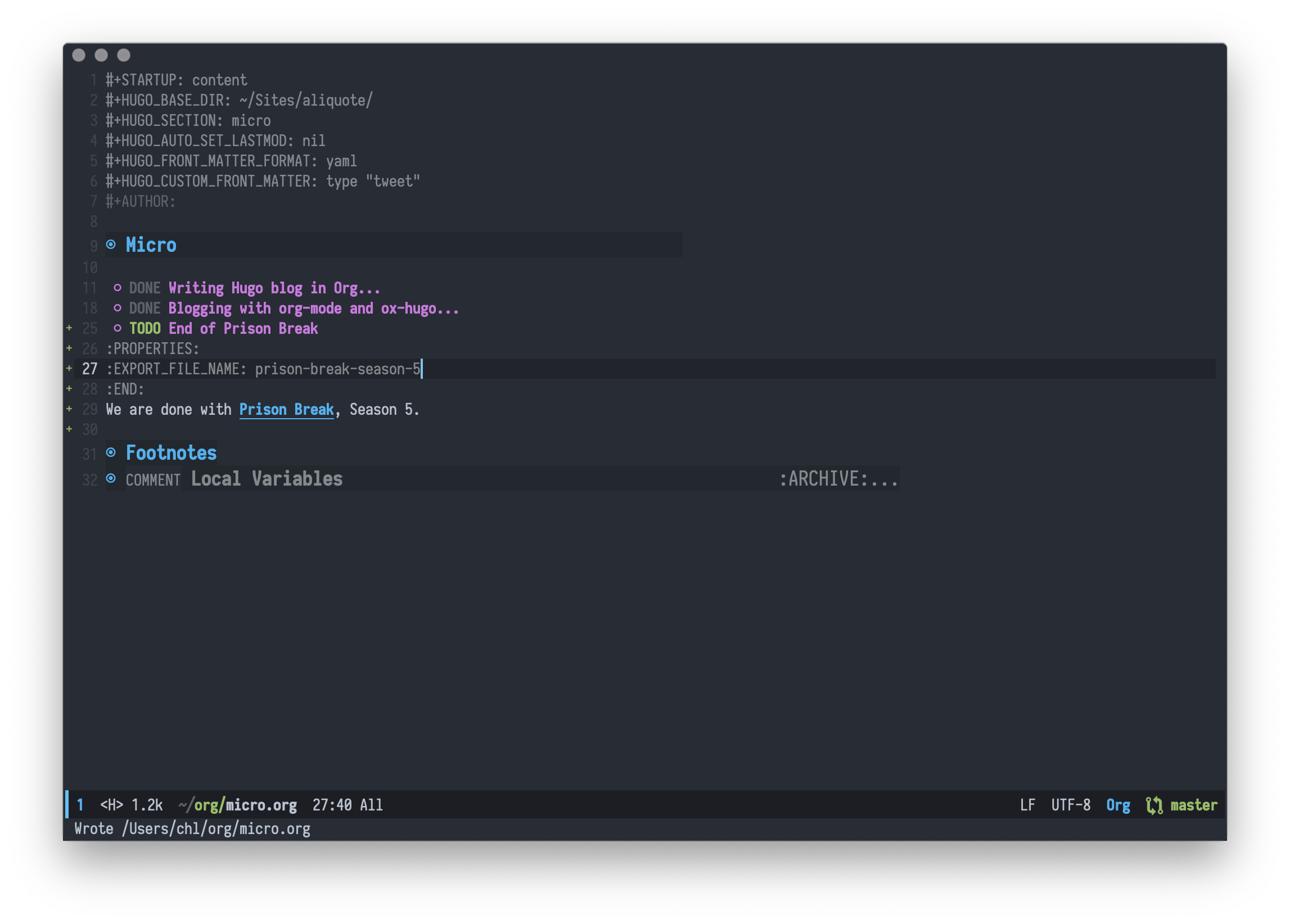 Org-mode and blogging - aliquote.org